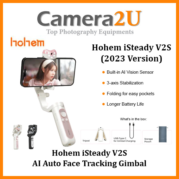 Hohem iSteady V2S AI Auto Face Tracking Gimbal 3-Axis Handheld Phone ...
