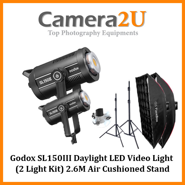 Godox SL-150 III LED Video Light SL150D Mark 3 2 Light Kit +60X90CM ...
