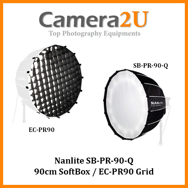 Nanlite SB-PR-90-Q 90cm SoftBox / EC-PR90 Grid for Forza 200 / 300 / 300b / 500 | Camera2u ...