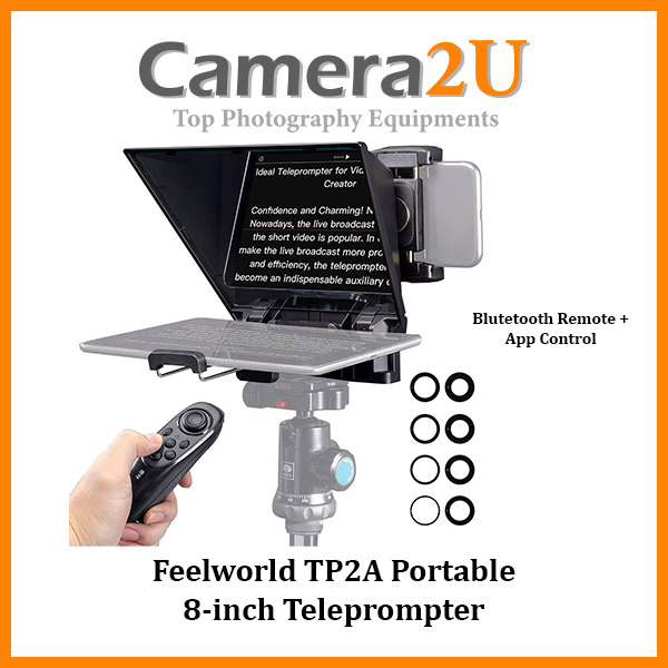 Feelworld TP2A Portable 8-inch Teleprompter for Smartphone/Tablet ...