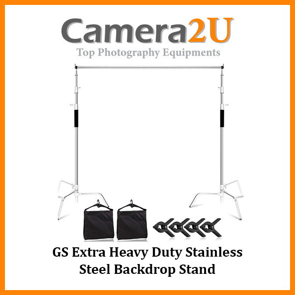 GS Extra Heavy Duty Stainless Steel Backdrop Stand C-Stand Background ...