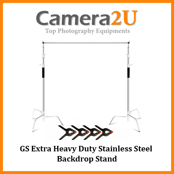 GS Extra Heavy Duty Stainless Steel Backdrop Stand C-Stand Background ...