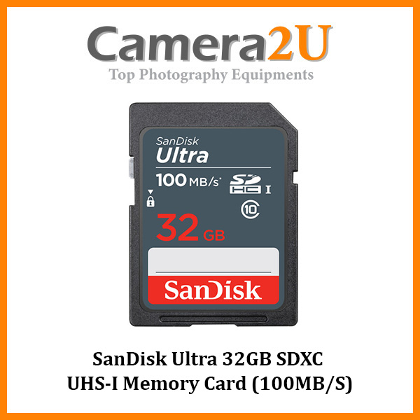 SanDisk Ultra 32GB SD Memory Card 100MB/S UHS-I C10 SDHC | Camera2u ...