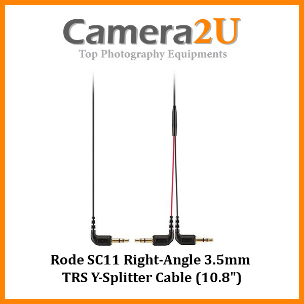 Rode SC11 Right-Angle 3.5mm TRS Y-Splitter Cable (10.8") | Camera2u ...