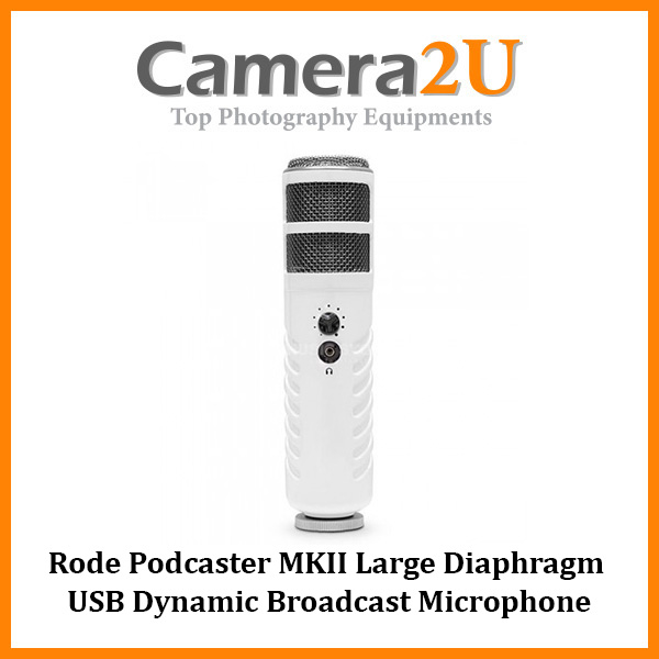 Rode Podcaster MK II Large Diaphragm USB Dynamic Broadcast Podcast Mic ...