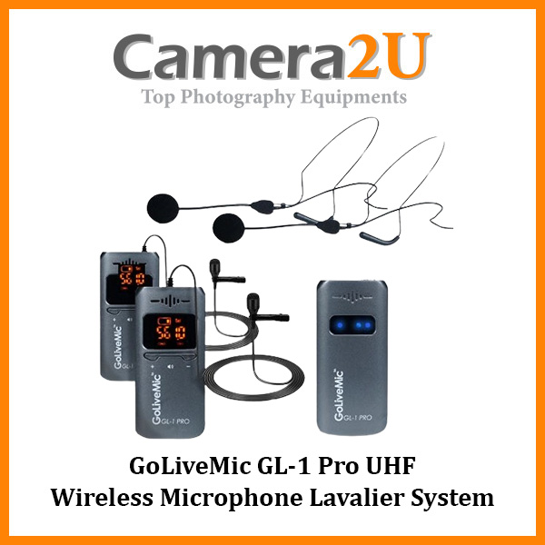 GoLiveMic GL-1 Pro UHF Wireless Microphone Lavalier System Vlog ...