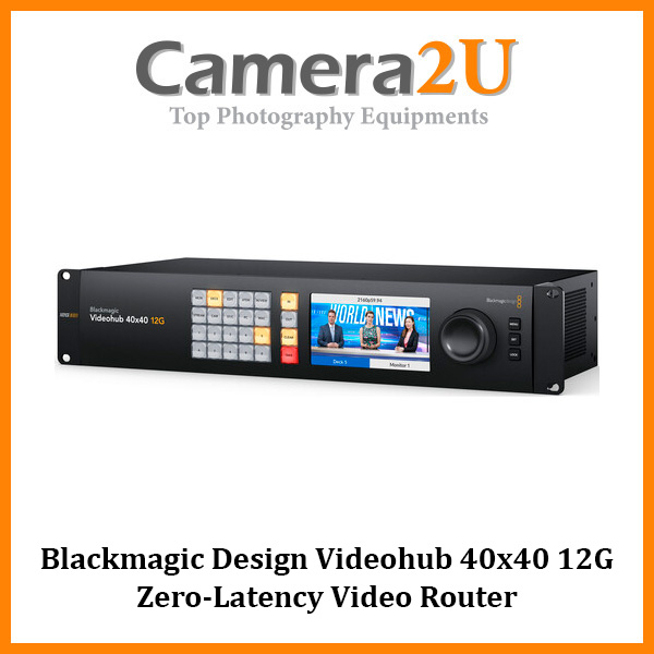 Blackmagic Design Videohub 40x40 12G Zero-Latency Video Router ...