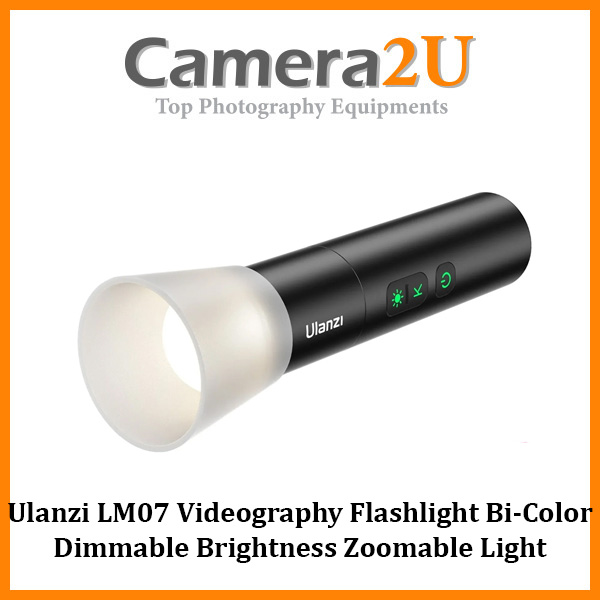 Ulanzi LM07 Videography Flashlight Bi-Color Dimmable Brightness Zoomable Light Photography Video ...