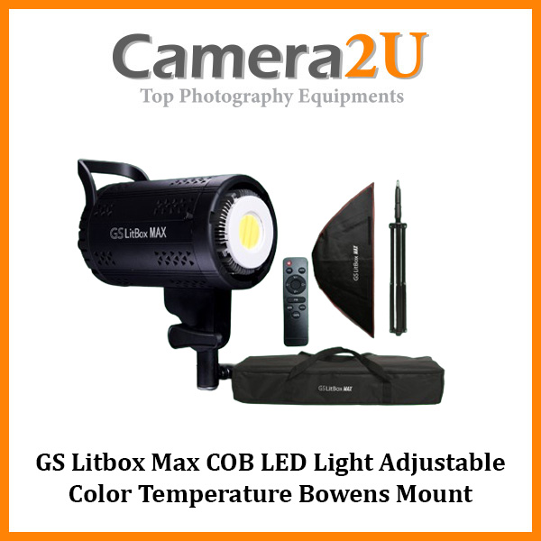 GS Litbox Max COB LED Light Adjustable Color Temperature Bowens Mount ...