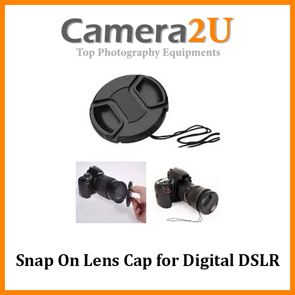 Snap On Lens Cap for Digital DSLR Camera with string | Camera2u ...