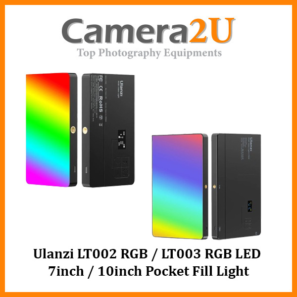 Ulanzi LT002 RGB / LT003 RGB LED Video Panel Light 7inch / 10inch Pocket Fill Light Dimmable ...