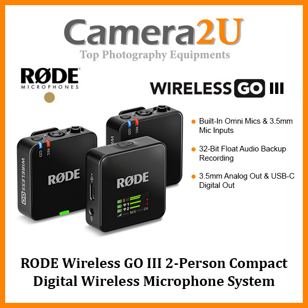 RODE Wireless GO III 2-Person Compact Digital Wireless Microphone ...