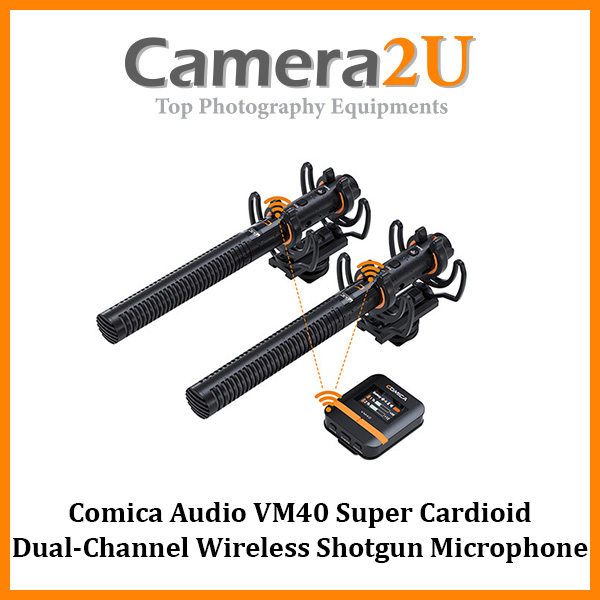 Comica Audio VM40 Super Cardioid Dual-Channel Wireless Shotgun ...